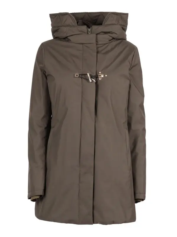 FAY Toggle Front Coat - Green
