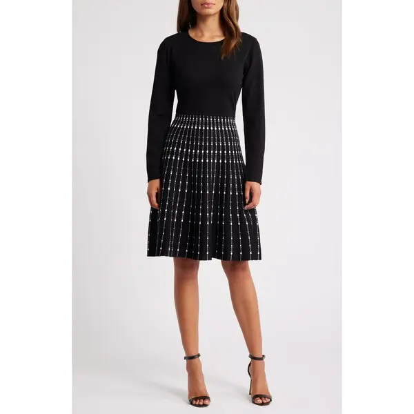 Julia Jordan Patterned Knit Dress