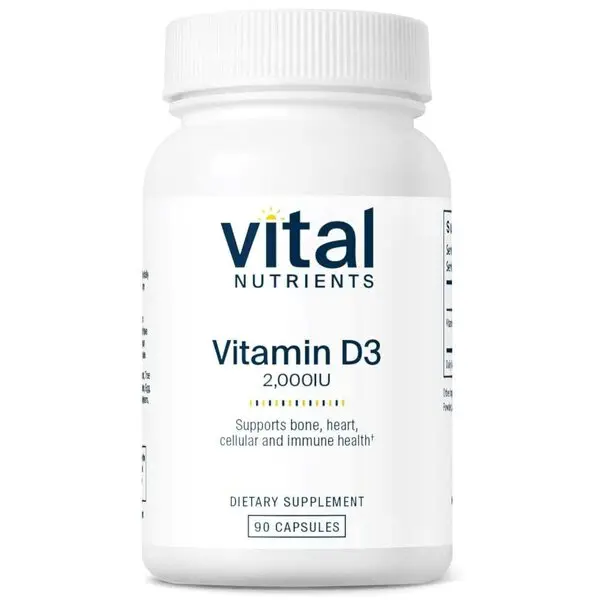 VITAL NUTRIENTS Vitamin D3 2000iu Veg 90 Capsules