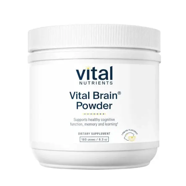 VITAL NUTRIENTS Vital Brain Powder With Gpc Alc And Ps Lemon Flavor 180 Grams
