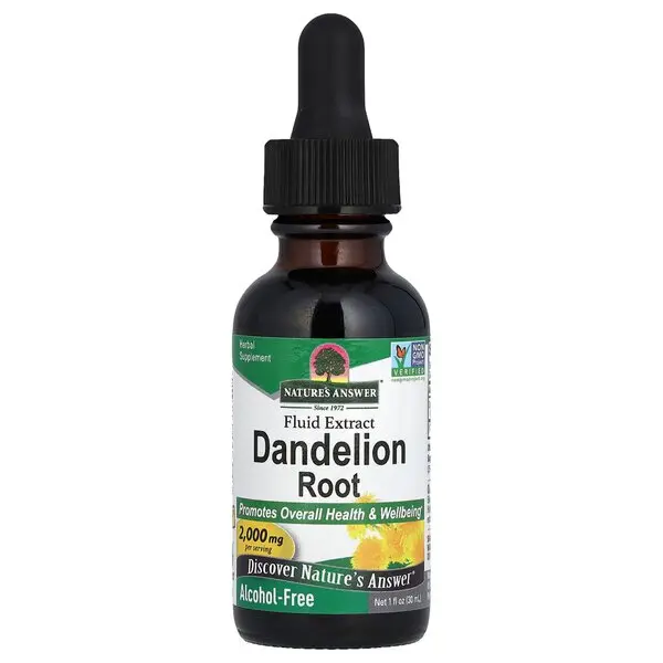 NATURE'S ANSWER Fluid Extract Dandelion Root Alcohol Free 2 000 Mg 1 Fl Oz