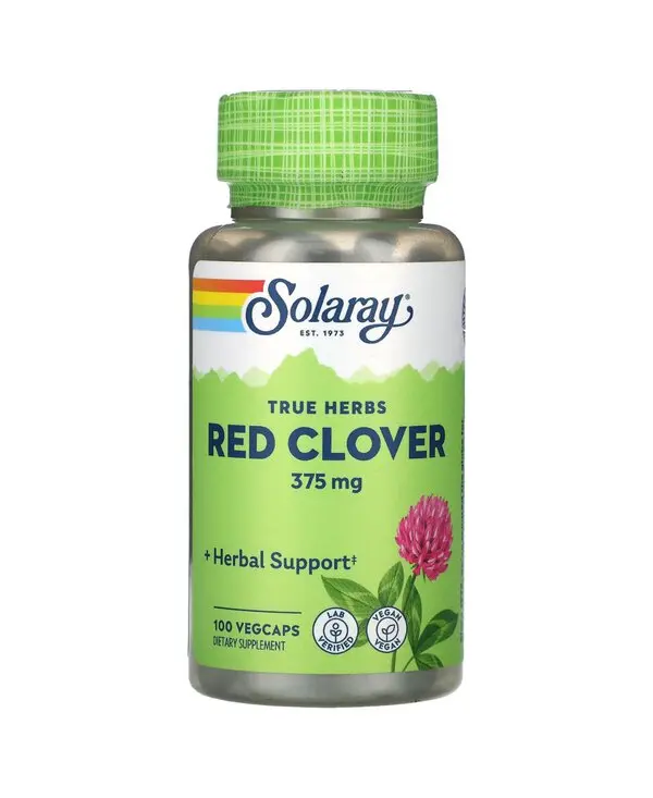 SOLARAY True Herbs Red Clover 375 Mg 100 Vegcaps