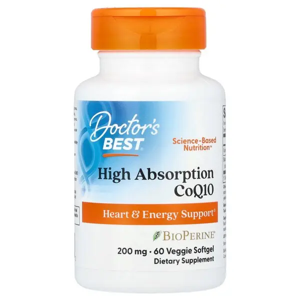 DOCTOR'S BEST High Absorption Coq10 60 Veggie Softgel