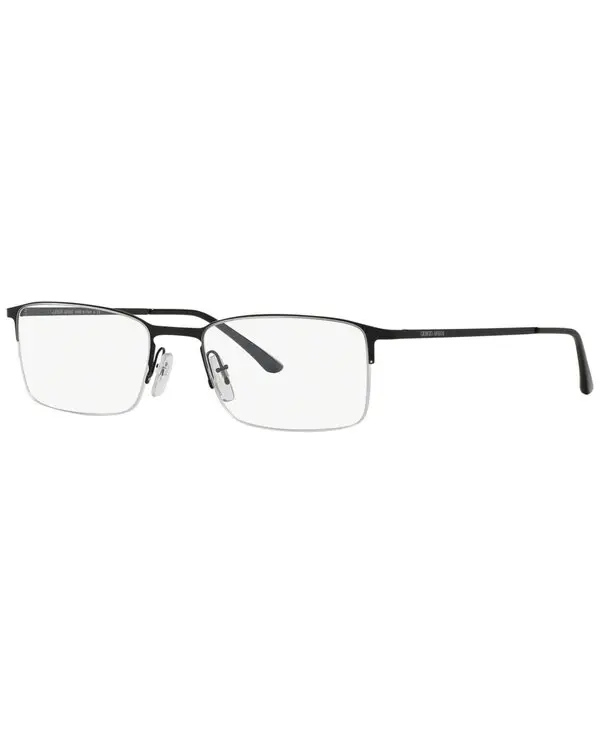 Giorgio Armani Half Rim Eyeglasses - Matte Black