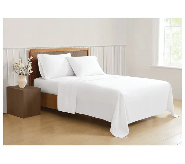 TRULY SOFT Green Solid King 4 Piece Sheet Set