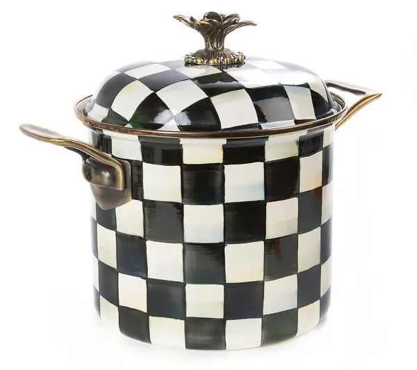 MACKENZIE-CHILDS Courtly Check 7 Quart Stockpot