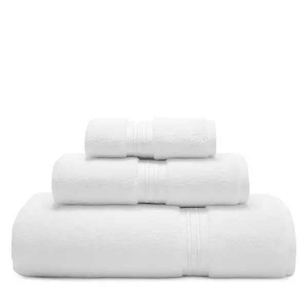 HUDSON PARK COLLECTION Turkish Border Towel Exclusive - White