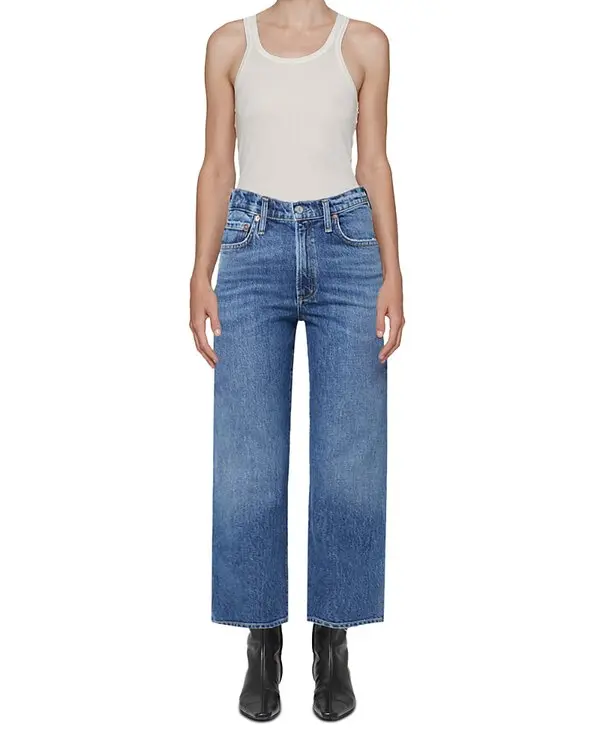 AGOLDE Ren High-rise Wide-leg Ankle Jeans - Fix