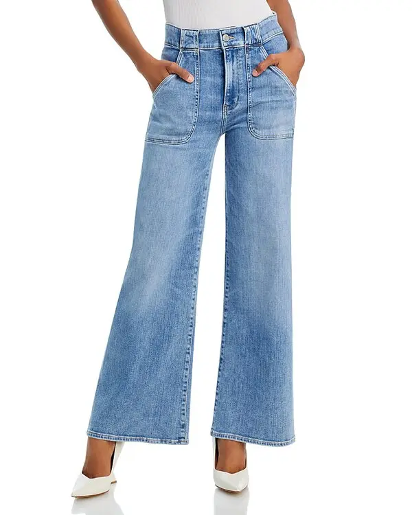 FRAME Modern Pocket High-rise Wide-leg Jeans