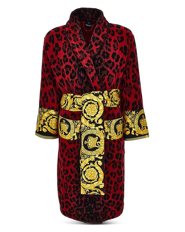 Versace Wild Barocco Robe - Lipstick Red And Gold