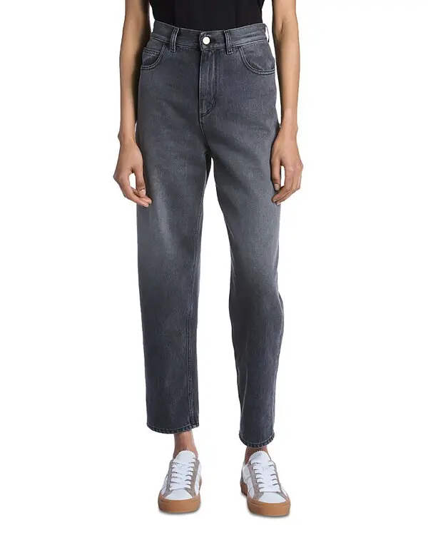 Moncler High-rise Cropped Tapered Jeans