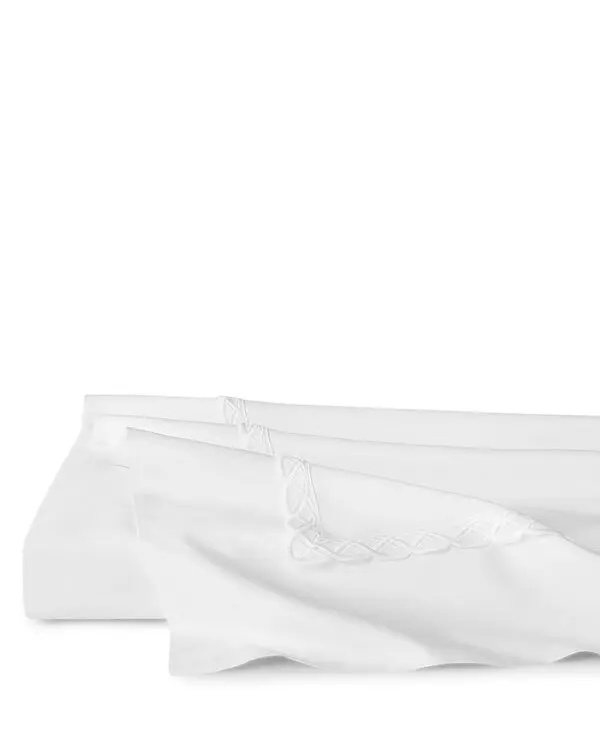 PRATESI Palazzo Flat Sheet, Twin - White/white