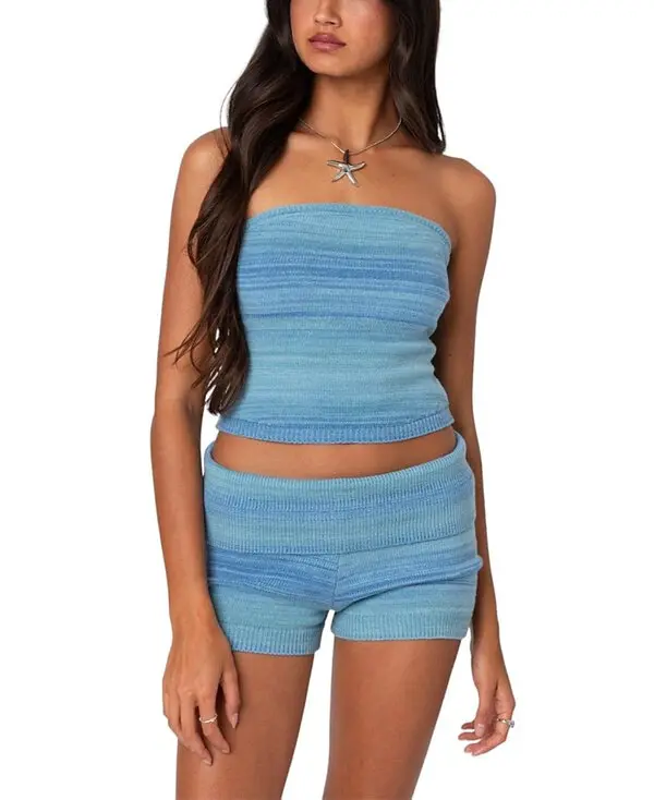 EDIKTED Daytona Gradient Knit Tube Top