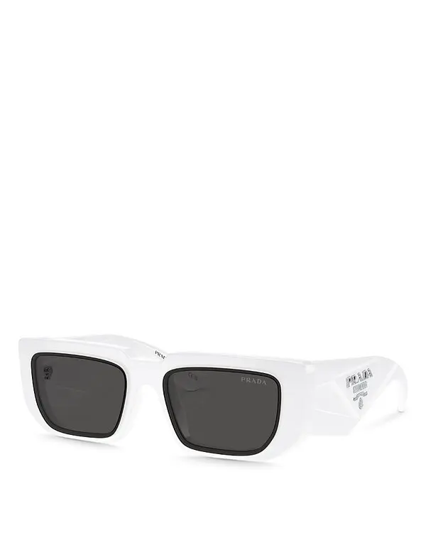 Prada Rectangular Sunglasses, 54mm Exclusive - White