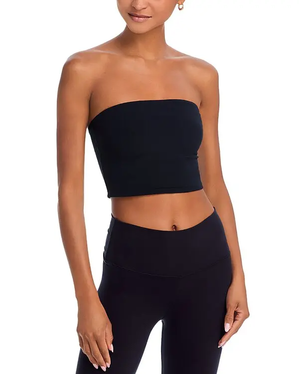 Splits59 Hazel Airweight Bandeau Crop Top - Black