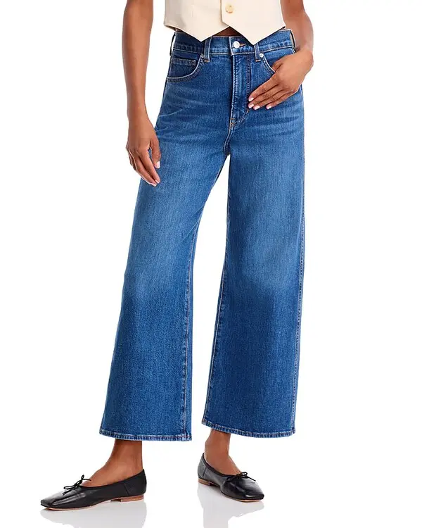 Veronica Beard Taylor High Rise Wide Leg Jeans
