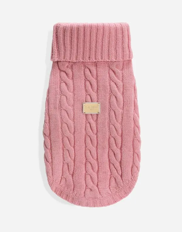Dolce & Gabbana Wool Dog Sweater - Pink