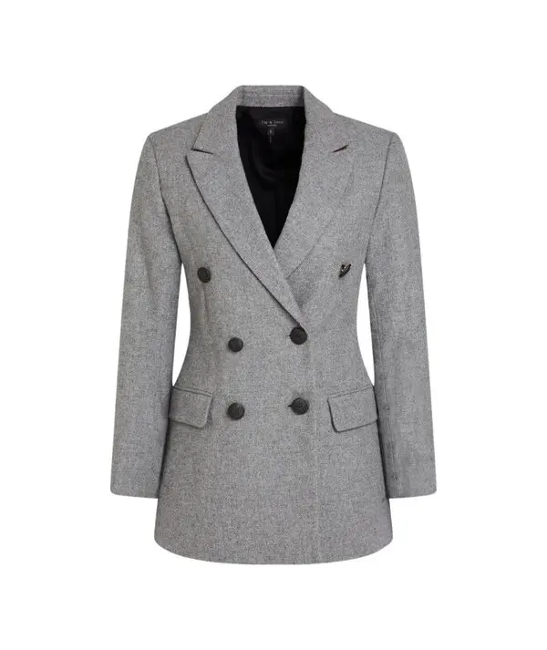 Rag & Bone Double-breasted Wool-blend Blazer