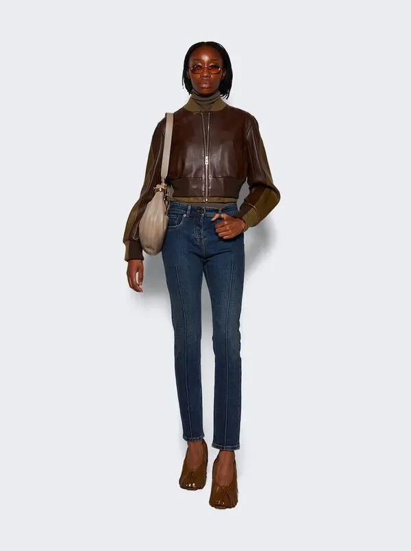 CHLOÃ© Chloé Mona Leather Pumps - Dark Khaki