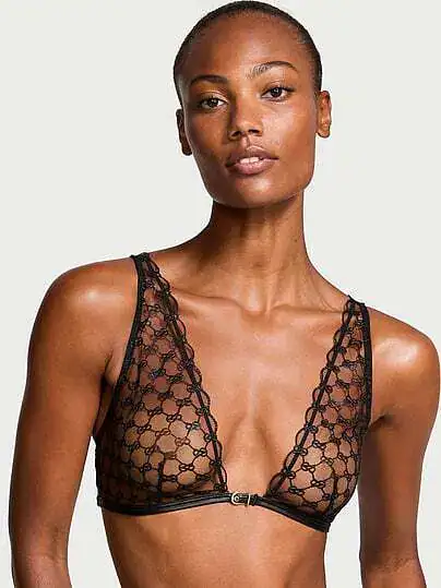 Very Sexy VS Logo Embroidery Triangle Bralette, Print, M - Women's Bras - Victoria's Secret