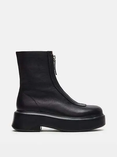 Pink Steve Madden Jones Leather Lug Ankle Booties