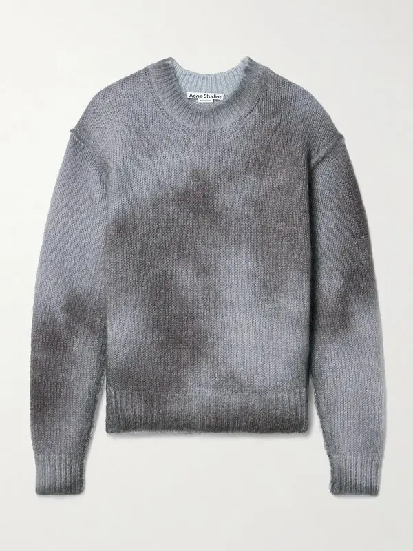 Acne Studios Printed Knitted Sweater - Gray