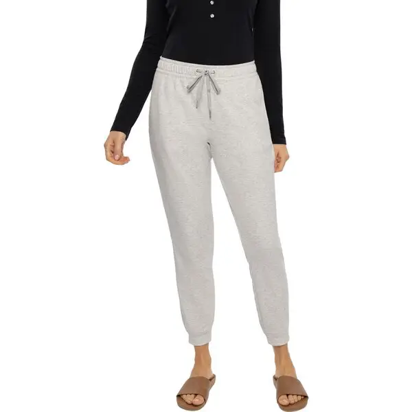Travis Mathew Cloud Drawstring Fleece Joggers - Heather Light Grey
