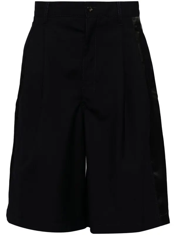 Comme Des Garçons Pleat-detailed Shorts - Blue