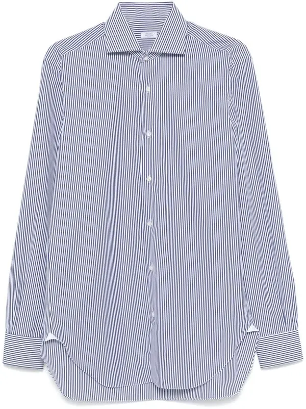 BARBA NAPOLI Striped Shirt - Blue