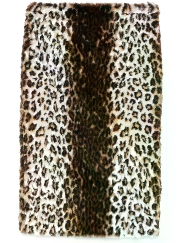 Alexander McQueen Leopard-print Pencil Midi Skirt