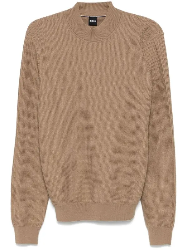 Hugo Boss Purl-knit Jumper - Brown | Editorialist
