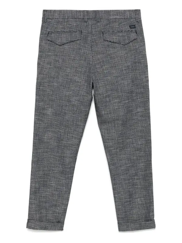 Hugo Boss Tapered Cropped Trousers - Blue