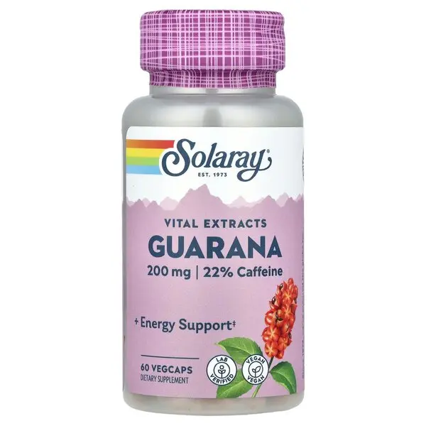 SOLARAY Vital Extracts Guarana 60 Vegcaps