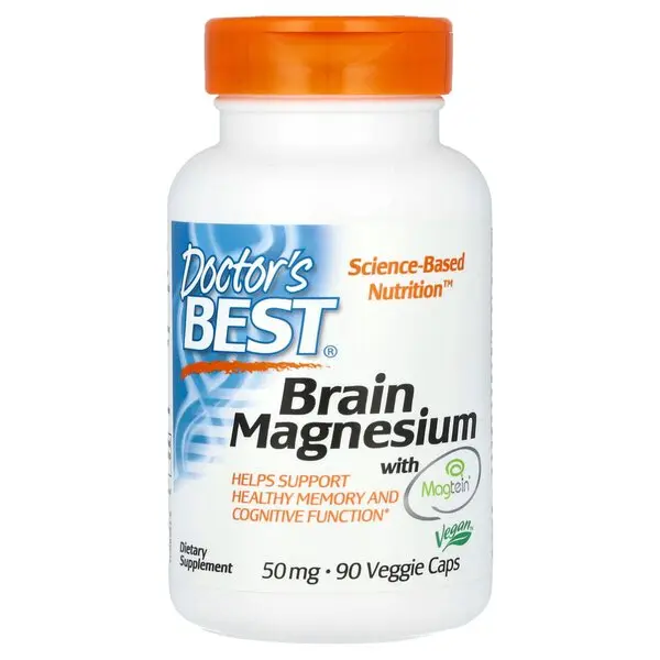 DOCTOR'S BEST Brain Magnesium With Magtein 50 Mg 90 Veggie Caps - Assorted Pre-pack