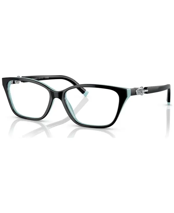 Tiffany & Co. Rectangle Eyeglasses - Black On Tiffany Blue