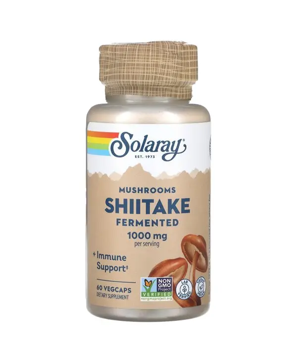 SOLARAY Fermented Shiitake Mushrooms 60 Vegcaps