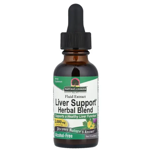 NATURE'S ANSWER Liver Support Herbal Blend Fluid Extract Alcohol-free 2 000 Mg