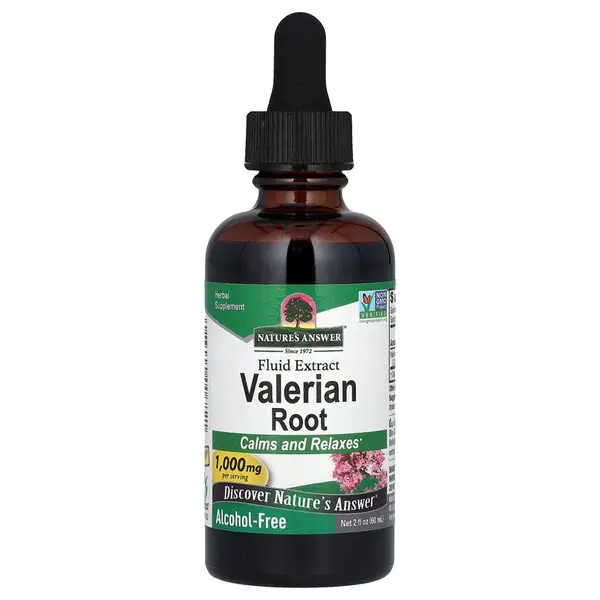 NATURE'S ANSWER Valerian Root Fluid Extract Alcohol-free 1 000 Mg 2 Fl Oz