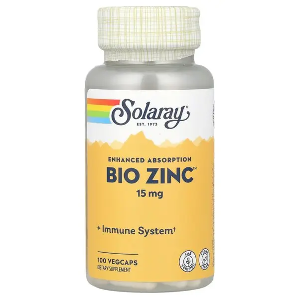SOLARAY Bio Zinc 15 Mg