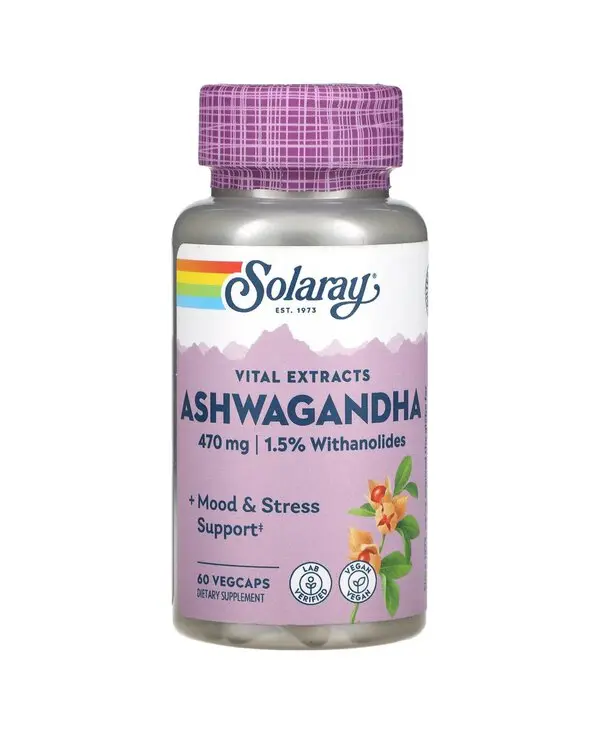 SOLARAY Ashwagandha 470 Mg 60 Vegcaps