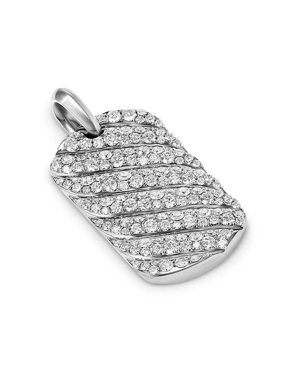 David Yurman Sculpted Cable Tag Pendant