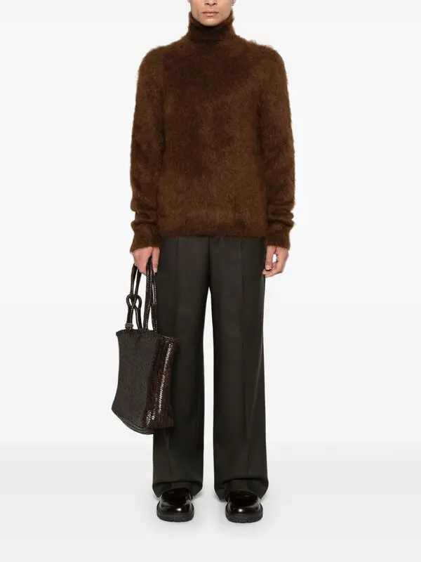 Ami Brushed Jumper - Brown