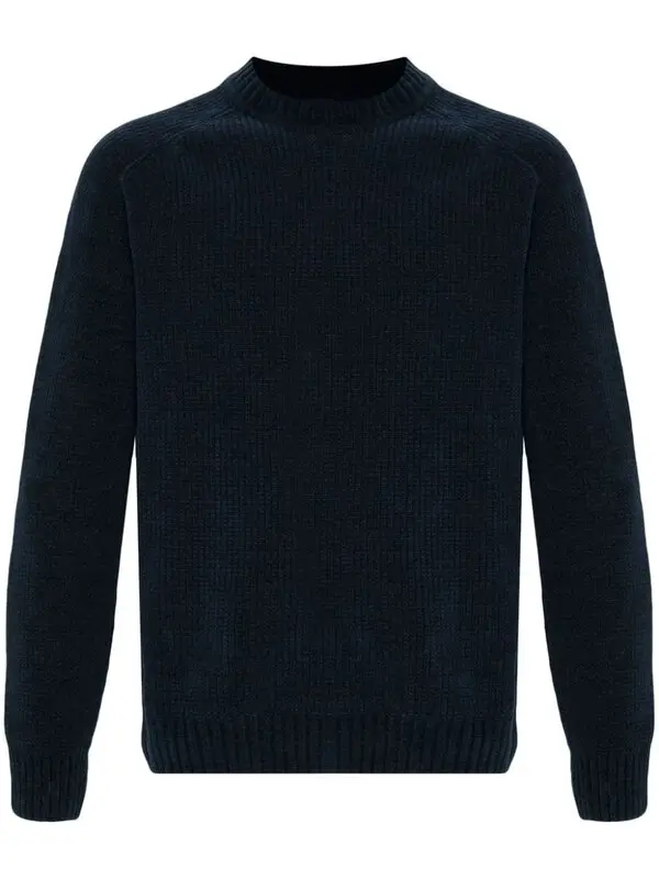 Hugo Boss Chenille-texture Sweater - Blue