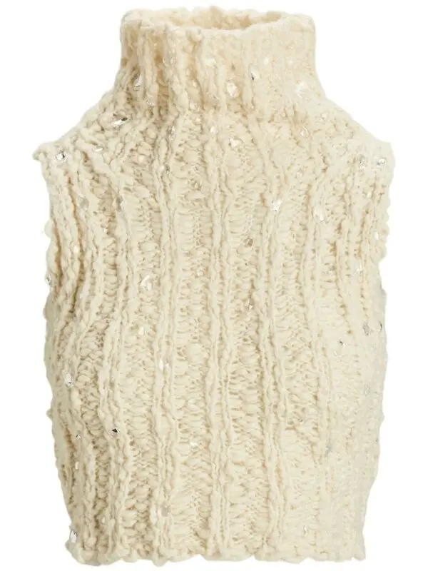 Ralph Lauren Textured High-neck Tank Top