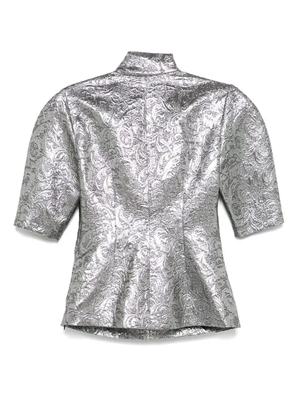 MSGM Metallic-effect Blouse