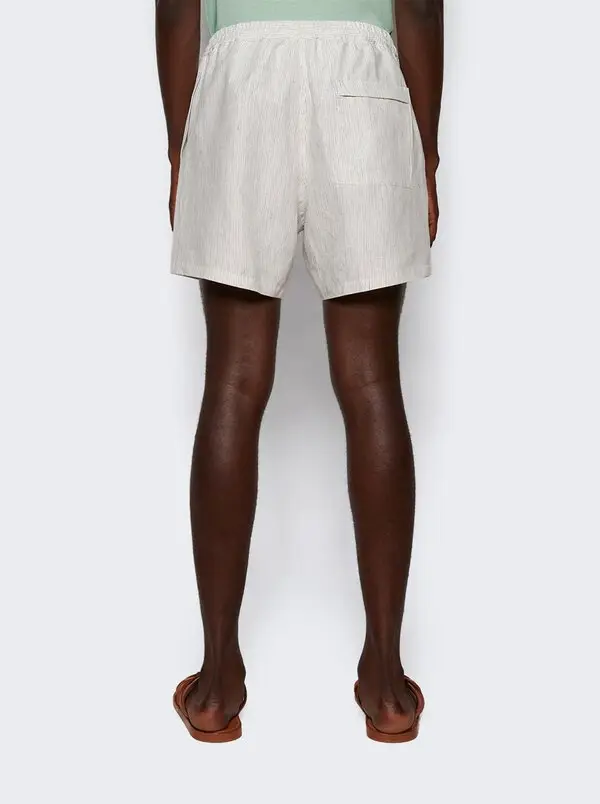 Loro Piana Bermuda Striped Linen Shorts