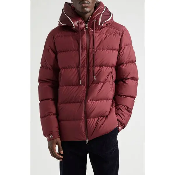 Moncler Cardere Hooded Puffer Jacket - Red