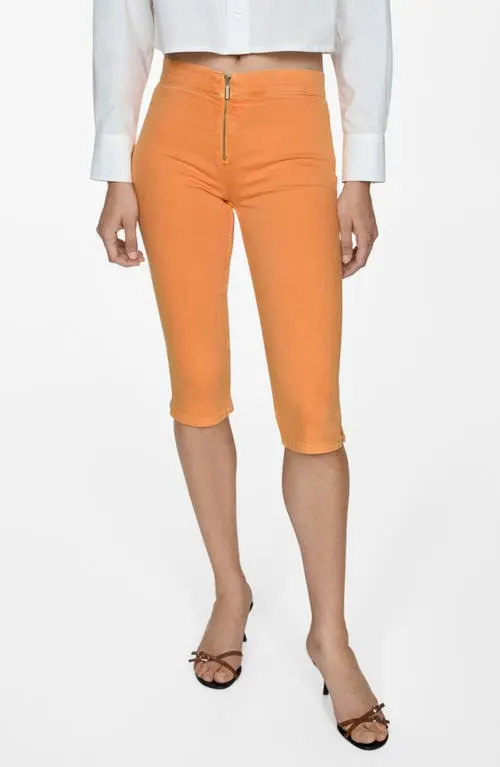 Mango Slim Fit Capri Jeans