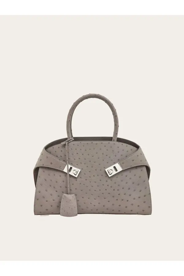 FERRAGAMO Hug Handbag M - Grey