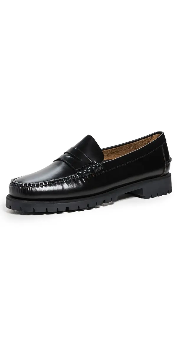 SEBAGO Dan Lug Leather Loafers - Black